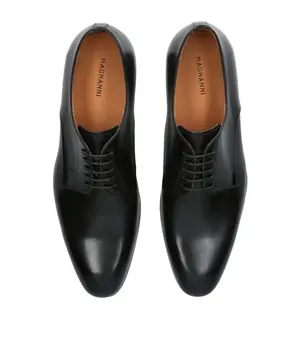 Magnanni Leather Derby Shoes - Black