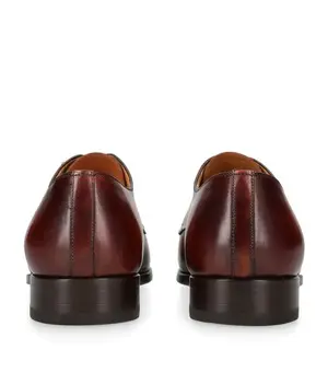 Magnanni Leather Derby Shoes - Brown