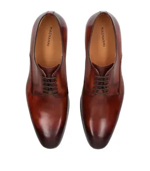 Magnanni Leather Derby Shoes - Brown