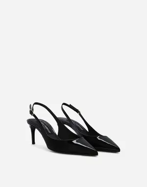 Dolce & Gabbana Patent Leather Cardinale Slingbacks