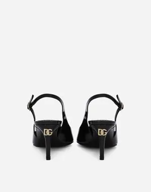 Dolce & Gabbana Patent Leather Cardinale Slingbacks