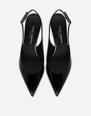 Dolce & Gabbana Patent Leather Cardinale Slingbacks