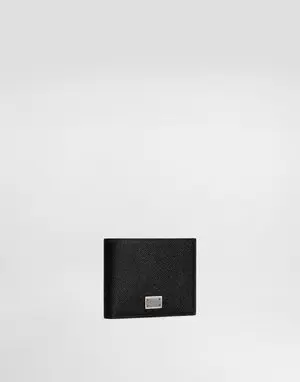 Dolce & Gabbana Calfskin Wallet With Coin Pocket And Logo Tag - Black