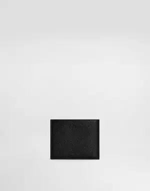 Dolce & Gabbana Calfskin Wallet With Coin Pocket And Logo Tag - Black