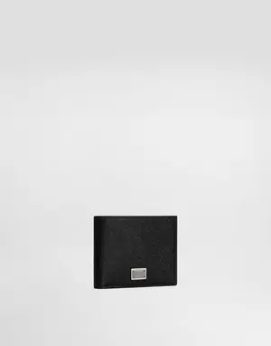 Dolce & Gabbana Calfskin Wallet With Coin Pocket And Logo Tag - Black