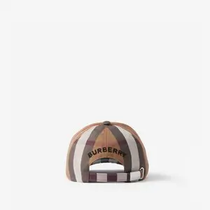Burberry Check Cotton Baseball Cap - Dark Birch Brown