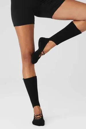 Alo Yoga Strappy Grip Socks - Black