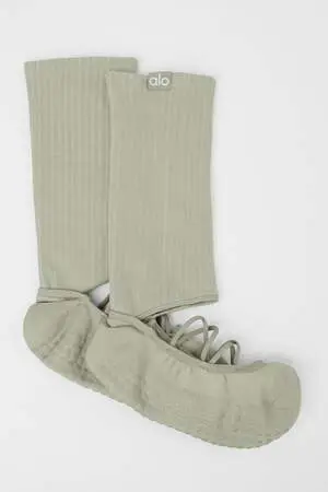 Alo Yoga Strappy Grip Socks Limestone
