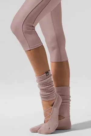 Alo Yoga Strappy Grip Socks Taupe