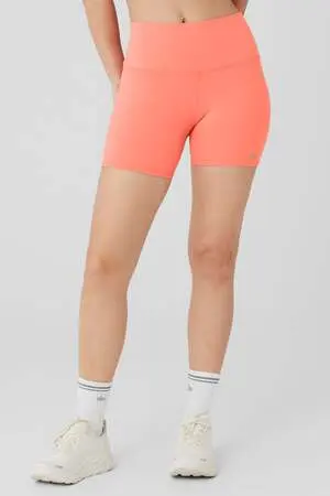 Alo Yoga ALO 5" Airbrush High-Waist Biker Short Candy Orange