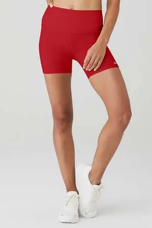 Alo Yoga ALO 5" Airbrush High-Waist Biker Short Classic Red