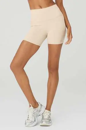 Alo Yoga ALO 5" Airbrush High-Waist Biker Short Macadamia
