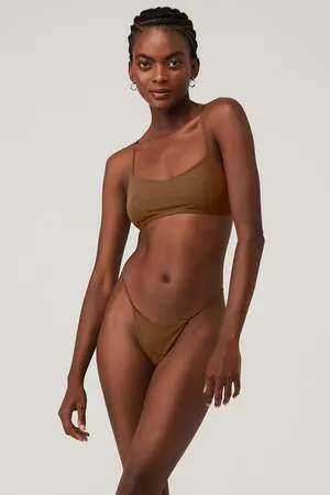 Alo Yoga Airmesh Venus Bralette Bra Cinnamon Brown