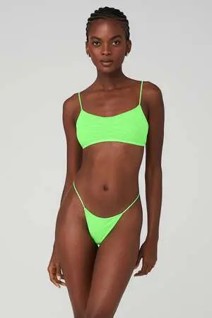 Alo Yoga Airmesh Venus Bralette Bra Green Glow