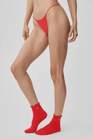 Alo Yoga Airmesh Venus Thong Underwear - Bright Red