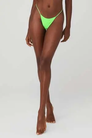 Alo Yoga Airmesh Venus Thong Underwear Green Glow