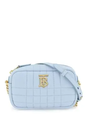 Burberry BURBERRY QUILTED LEATHER MINI 'LOLA' CAMERA BAG - Light Blue