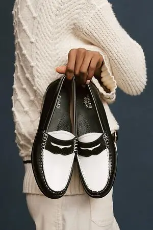 G.H.BASS Weejuns Whitney Loafers Black Pattern