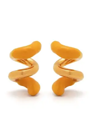 Sunnei Small Rubberized Earrings - Gold