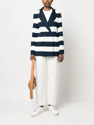 TWINSET Stripe-print Double-breasted Blazer