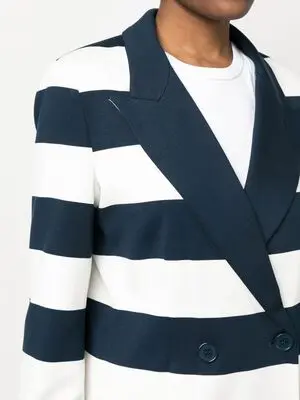TWINSET Stripe-print Double-breasted Blazer