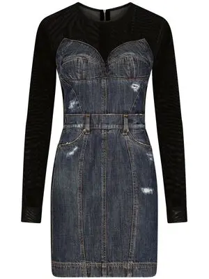 Dolce & Gabbana Long-sleeve Denim Minidress