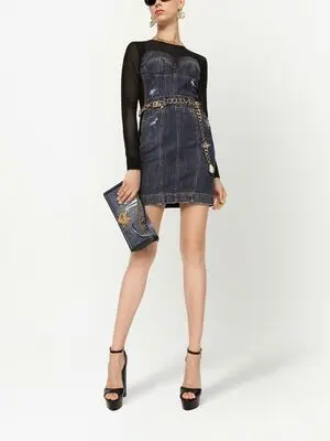 Dolce & Gabbana Long-sleeve Denim Minidress