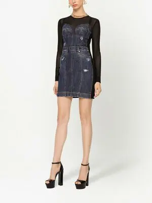 Dolce & Gabbana Long-sleeve Denim Minidress