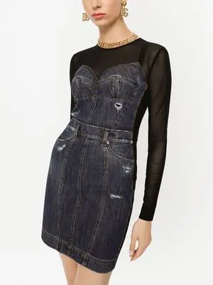 Dolce & Gabbana Long-sleeve Denim Minidress