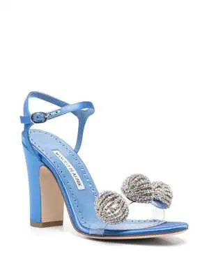 Manolo Blahnik Ostria 90mm Star-embellished Sandals - Blue
