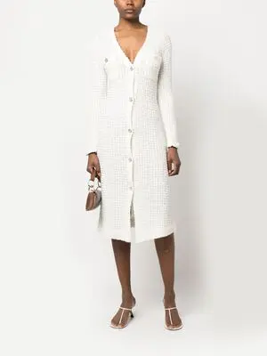 TWINSET Bouclé V-neck Cardigan Dress