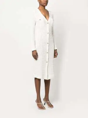 TWINSET Bouclé V-neck Cardigan Dress