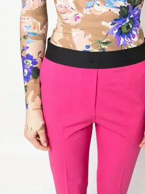 MSGM Contrast Waistband Trousers - Pink
