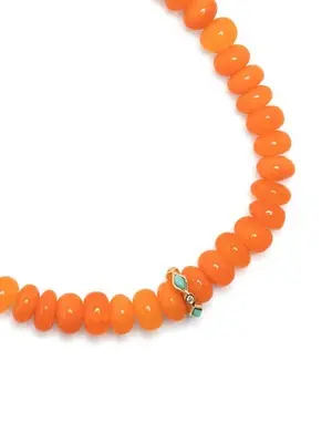 SYDNEY EVAN 14kt Yellow Gold Opal Beaded Bracelet - Orange