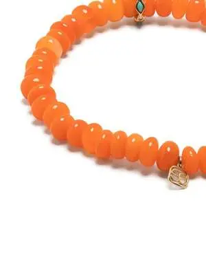 SYDNEY EVAN 14kt Yellow Gold Opal Beaded Bracelet - Orange