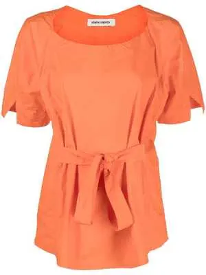 Henrik Vibskov Tied-waist Blouse - Orange