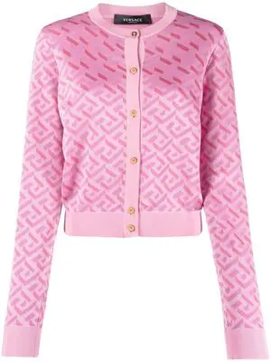 Versace La Greca Monogram Cardigan
