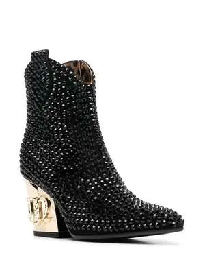 Philipp Plein Gothic Plein 80mm Leather Boots
