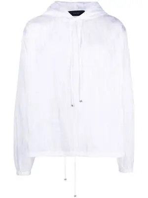 Amiri All-over Logo Print Hoodie - White