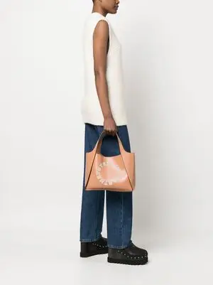 Stella McCartney Embroidered-logo Tote Bag - Neutrals