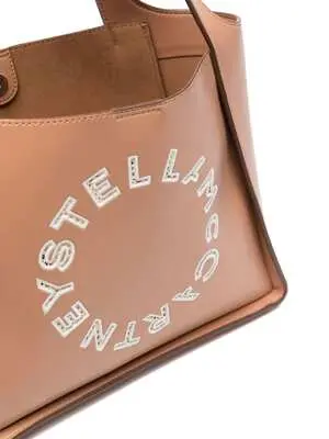 Stella McCartney Embroidered-logo Tote Bag - Neutrals