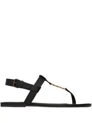 Saint Laurent Cassandre Buckle-fastening Sandals - Brown