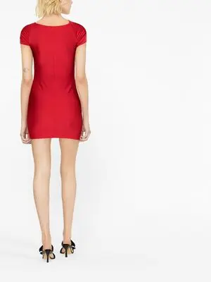 Coperni Twisted Cut-out Mini Dress - Red