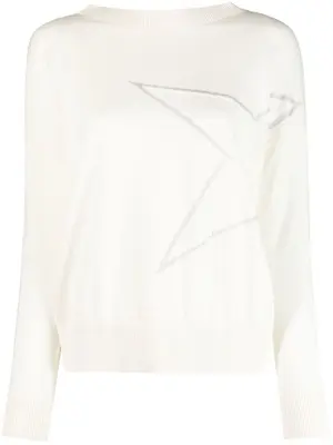 Lorena Antoniazzi Star-appliqué Jumper - White