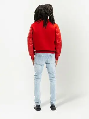 PURPLE BRAND Logo-appliqué Varsity Bomber Jacket