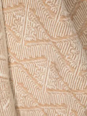 BARRIE Monogram Cashmere-lambs Wool Scarf