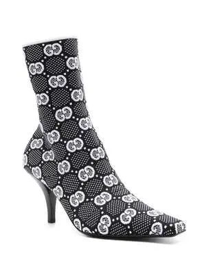 Gucci 75mm Interlocking G Knit Boots