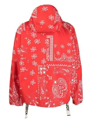 Khrisjoy Paisley-embroidery Hooded Jacket - Red