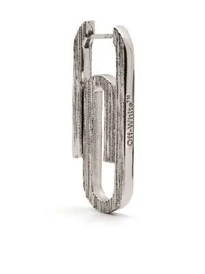 Off-White Paperclip Ridged Earring