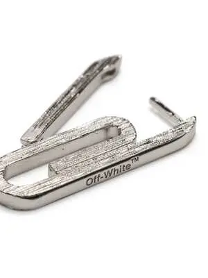 Off-White Paperclip Ridged Earring